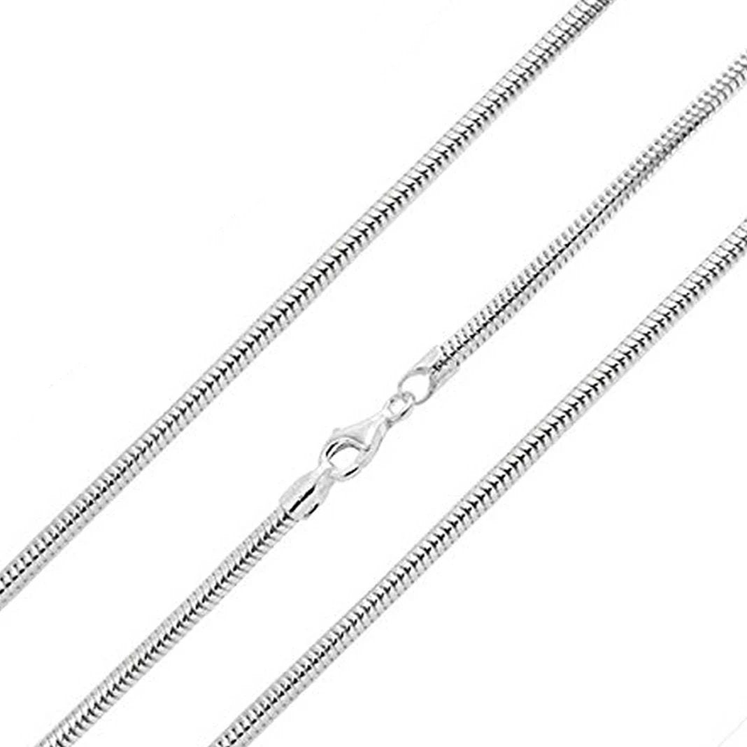 Italian Silver Snake Chain Necklace 1.3mm | TreasureBay